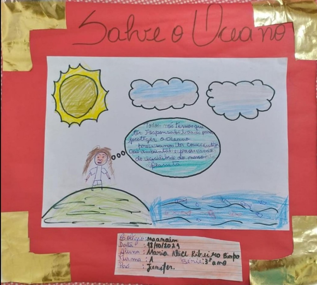 Maria Alice Ribeiro Bispo, 3º A, Maanaim. | Bahia Marina